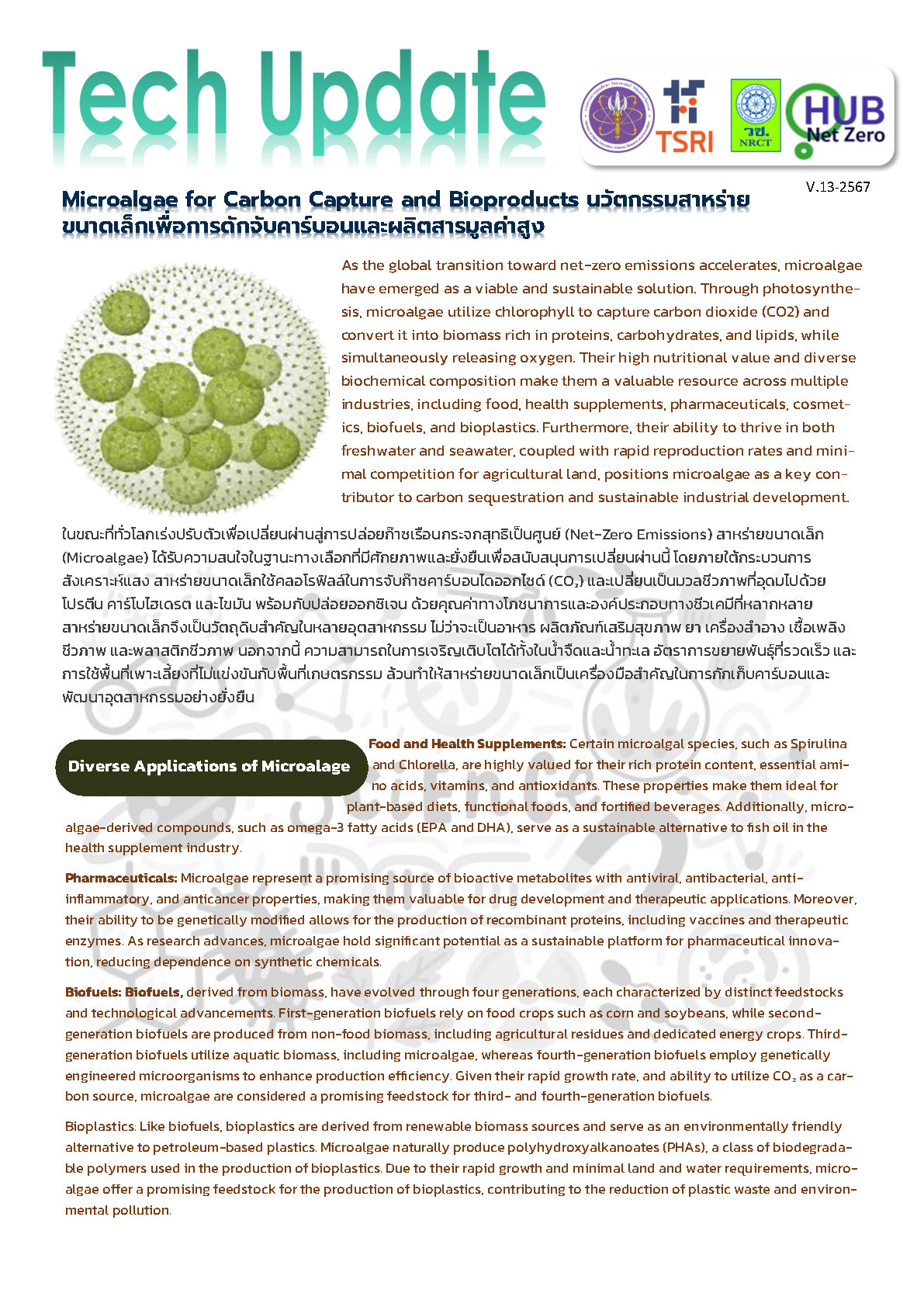 Microalgae for Carbon Capture and Bioproducts – hub-netzero.com